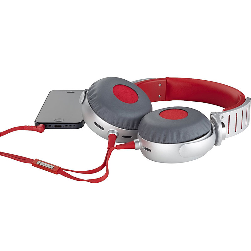 هدفون تاشو | هدفون میکروفون دار سونی Sony MDR-X05 Silver Red